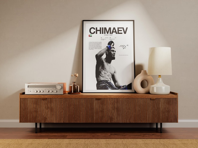 Khamzat Chimaev Poster, Ufc Wall Print, MMA Digital Download, Ufc ...