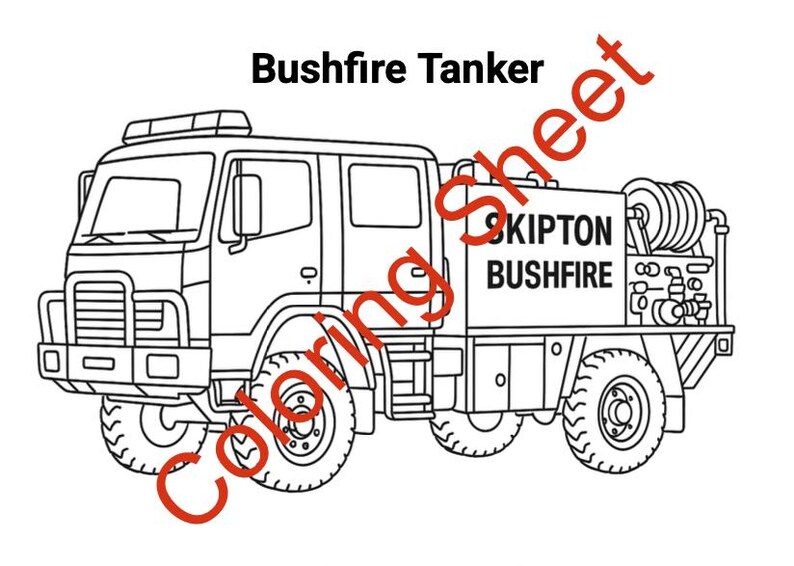 Fire Truck Coloring Pages for Kids – A4 Landscape | Aussie Fire Rescue ...