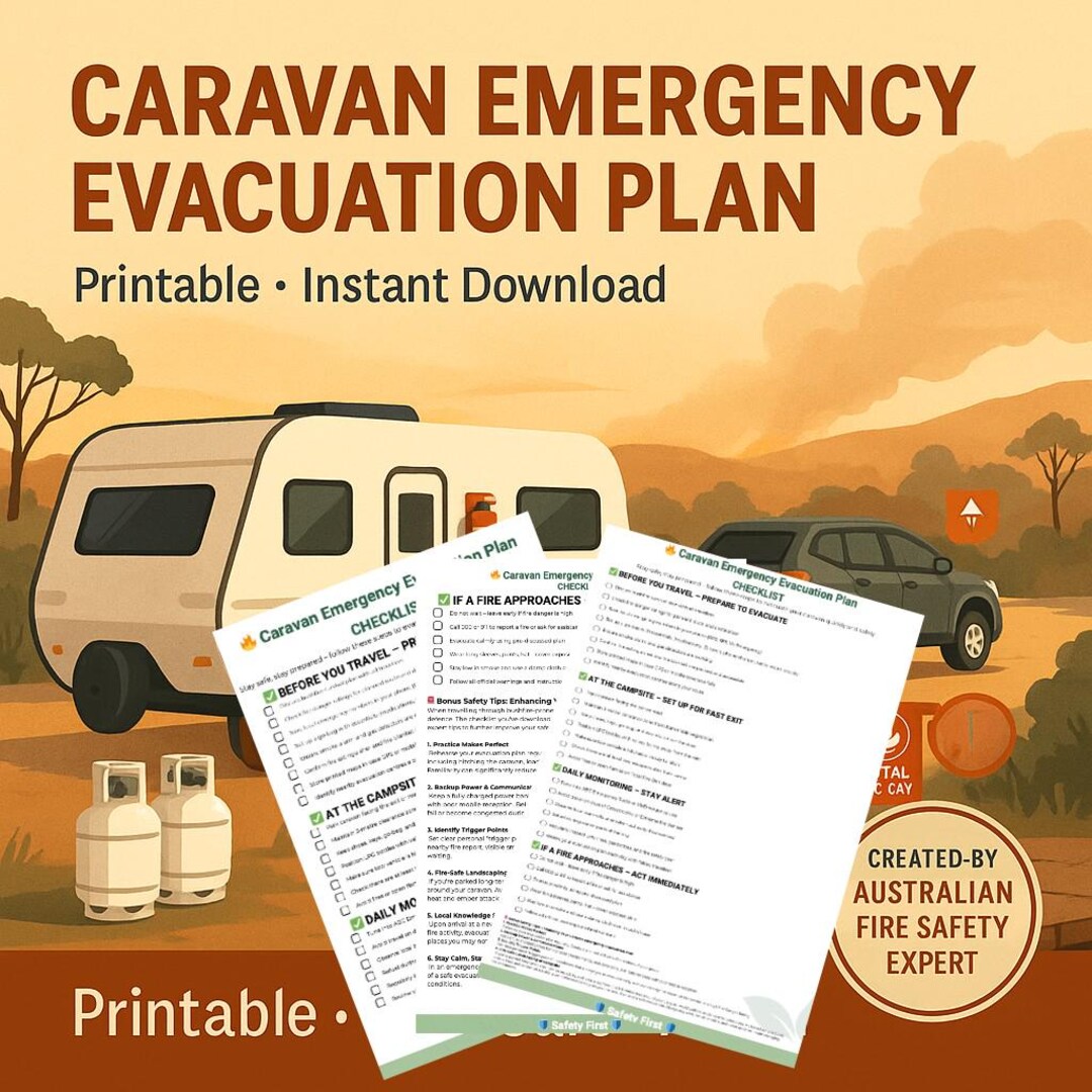 Caravan Emergency Evacuation Plan – Printable Fire Safety Checklist ...
