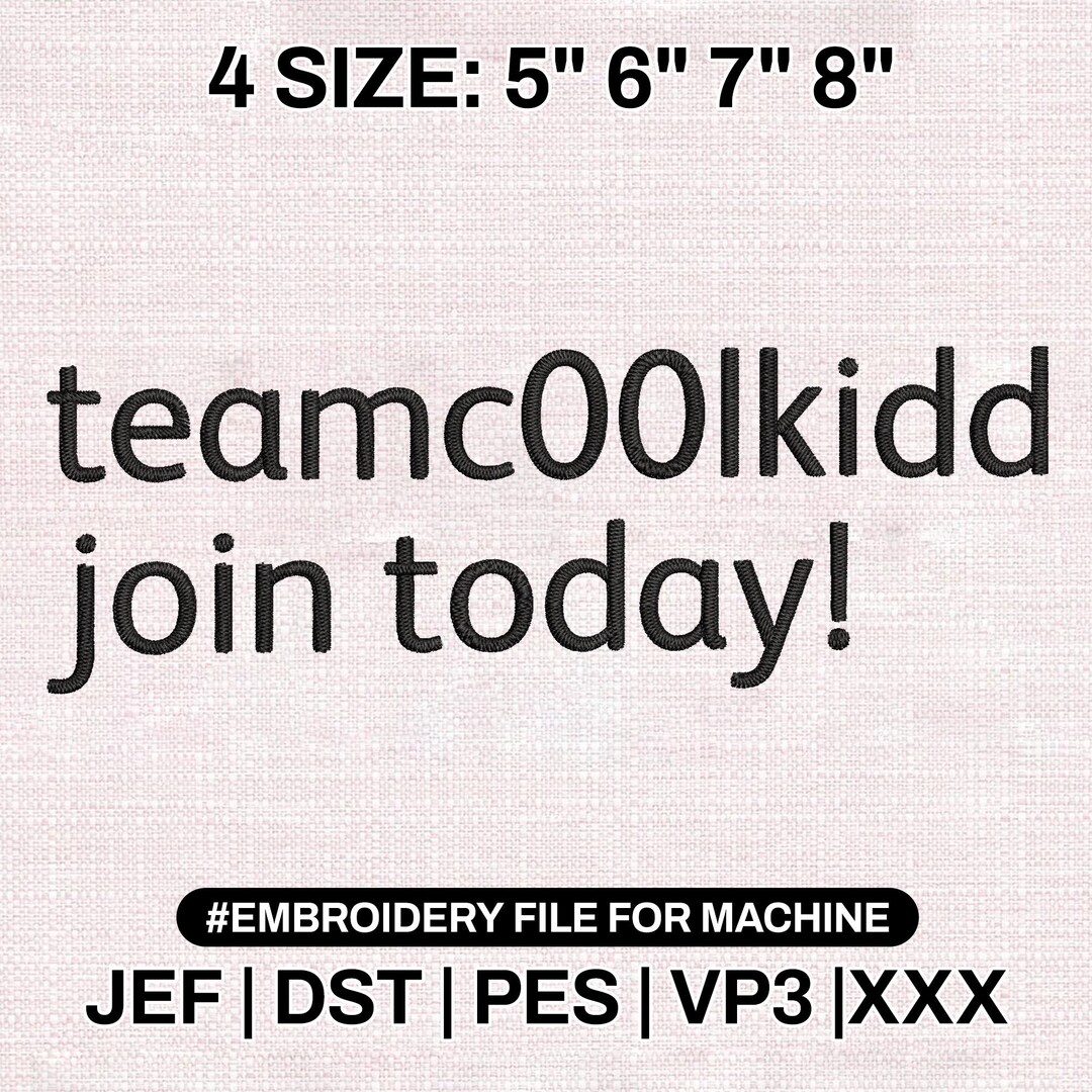 Team Coolkidd Forsaken Embroidery File, Forsaken Filr, Video Game Lover ...
