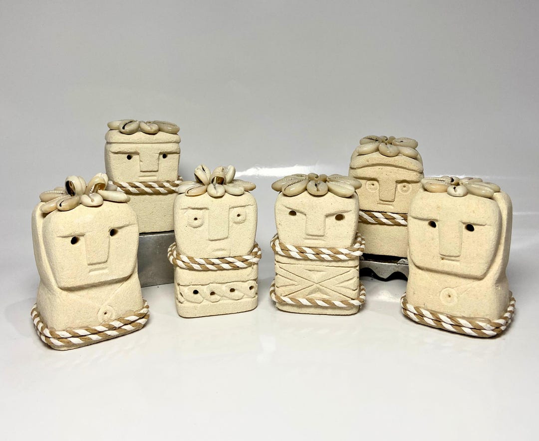 SET Primitive Stone Statue, Sumba Statue, Bohemian Style Decor, Home ...
