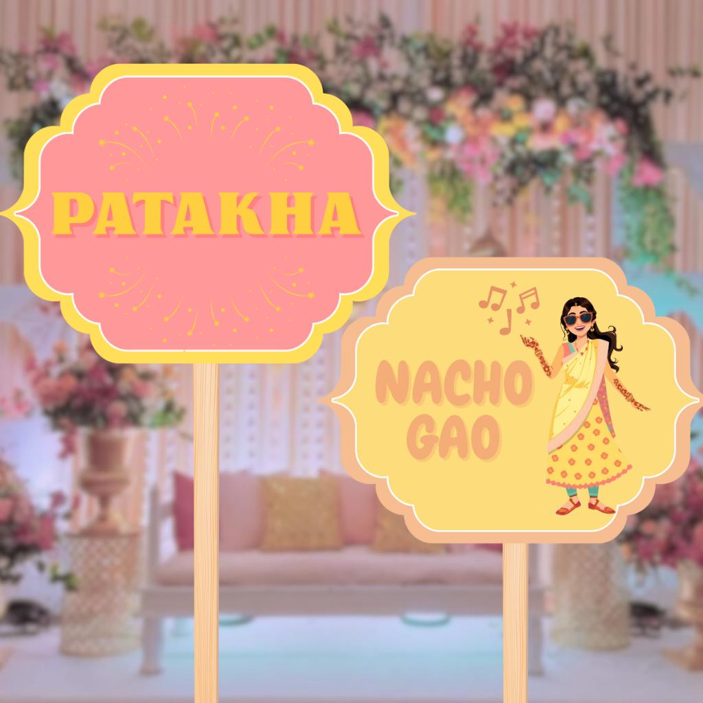 Desi Indian Pakistani Wedding Photo Booth Props: Mehndi Sangeet Dholki ...