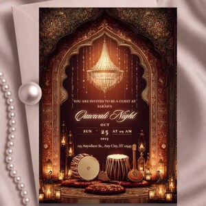 Qawwali Night Invitation Template, Pakistani Sufi Music (digital ...