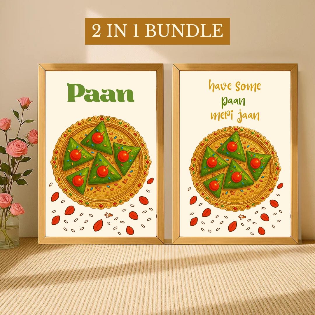 Paan Food Station Sign Indian Wedding Printable Mehndi Shaadi Table Decor Desi Reception Buffet ...