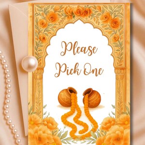 Please Pick One Sign Printable, Indian Wedding Favor Table Sign, Mehndi ...