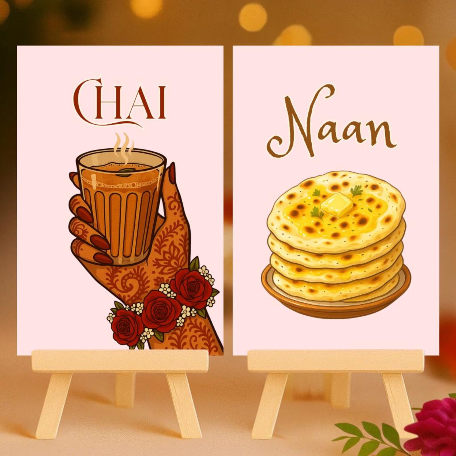 Desi Wedding Food Station Signs, Indian Pakistani Decor (digital ...