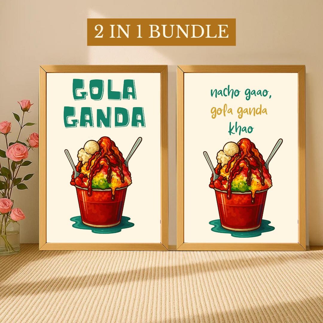 Gola Ganda Sign, Indian Wedding Decor, Desi Party Printable (canva ...