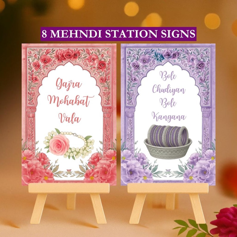 Mehndi Station Sign Printable, Indian Wedding Decor (digital Download ...