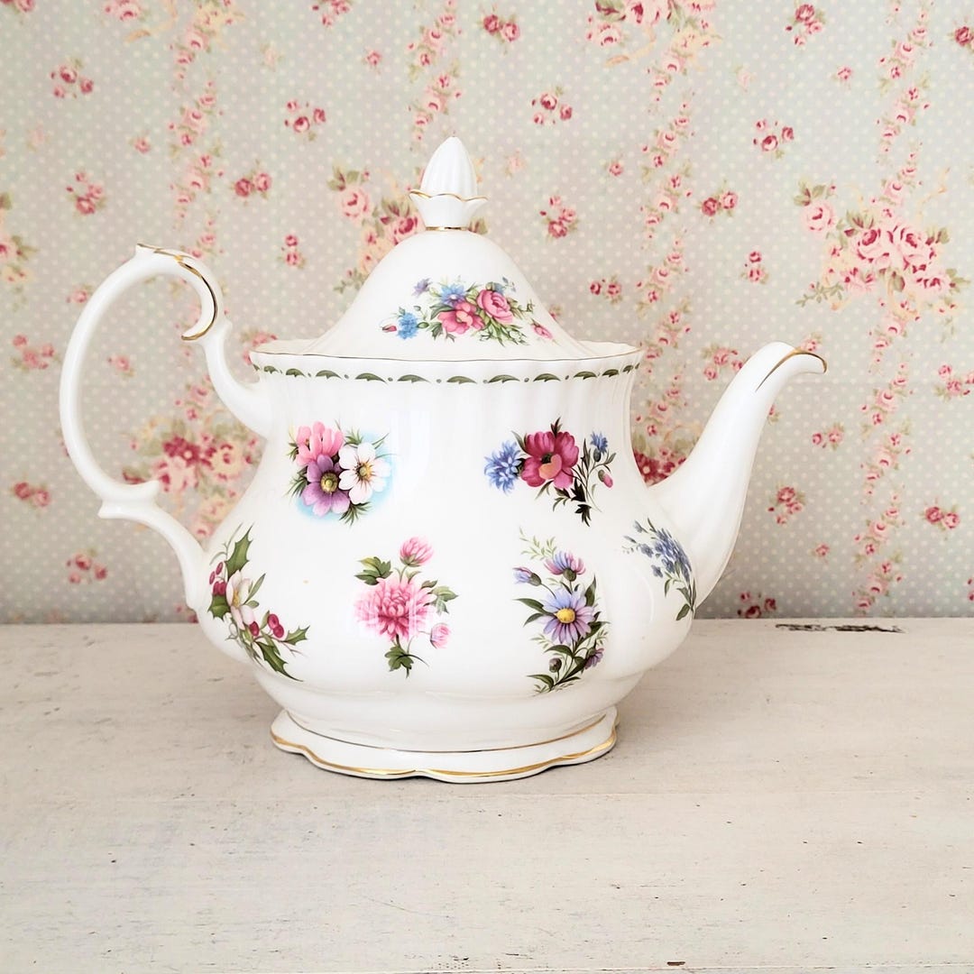 Royal Albert Teapot – Flowers of the Month – Vintage Floral English ...