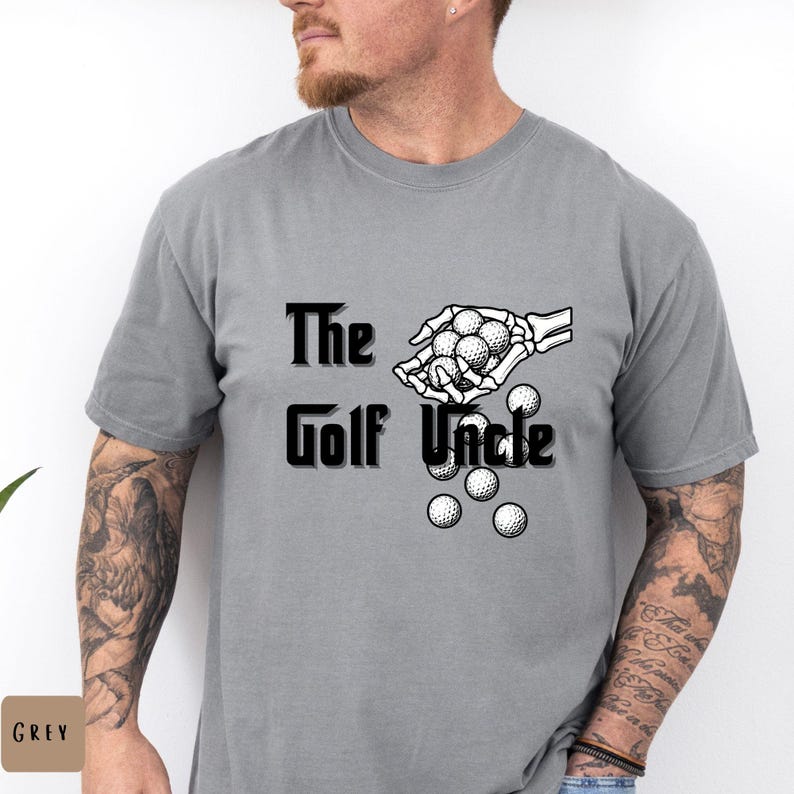 Funny Golf Uncle Shirt: Skeleton Hand Tee, New Uncle Gift - Etsy