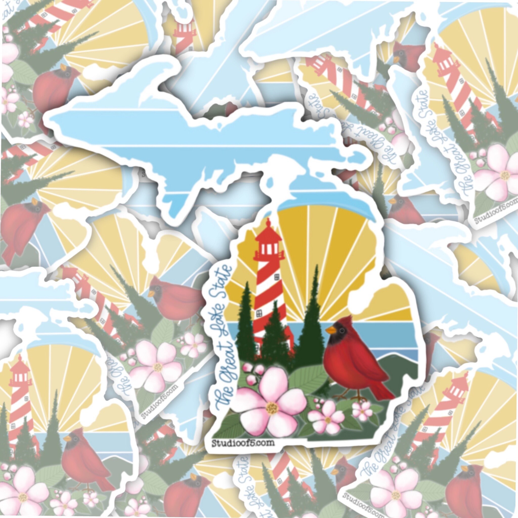 Large Michigan, Car Sticker, Car Decal, State of Michigan ...