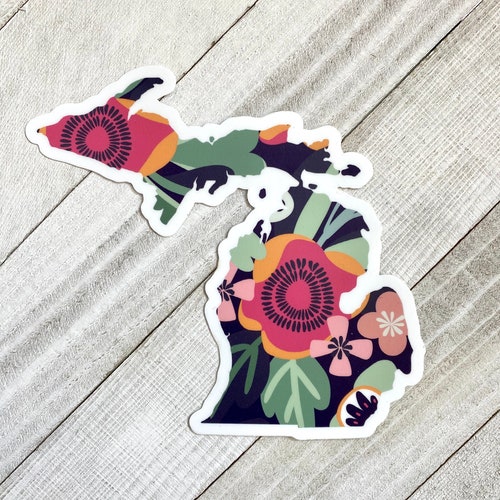 Michigan Vinyl Sticker Michigan State Decal Michigan Car - Etsy