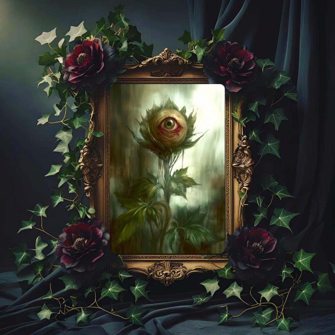 Creepy Flower Eye Print: Gothic Horror Botanical Art (digital Download ...