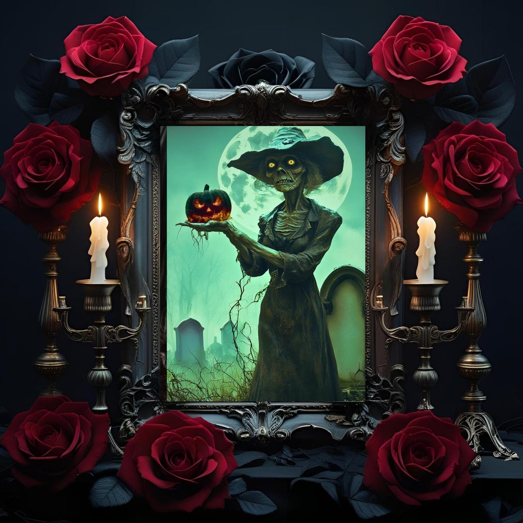 Witch of the Haunted Hollow – Gothic Halloween Printable Poster ...