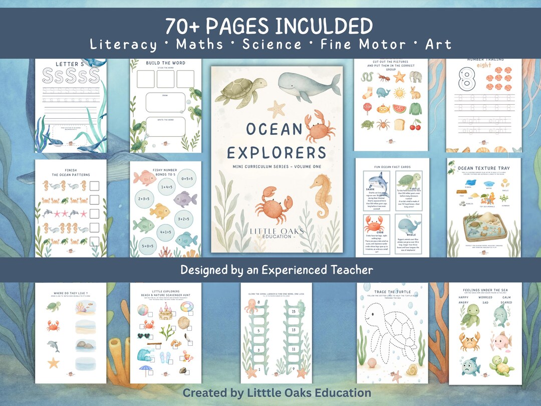 Ocean Explorers EYFS Curriculum Pack | 70+ Page Printable Workbook ...