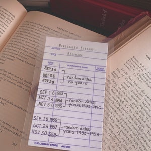 Semi-custom Laminated Bookmark With Personalized Names and Dates ...