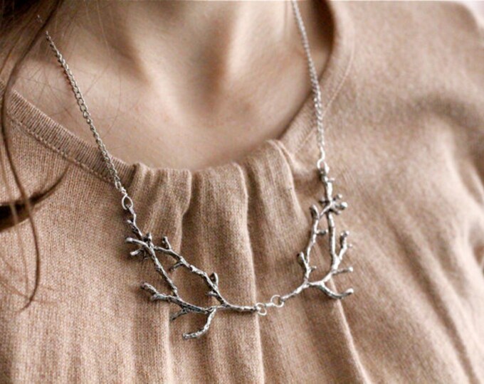 Brass Tree Branch Necklace Pendant on 16 Inch Brass Chain - Etsy