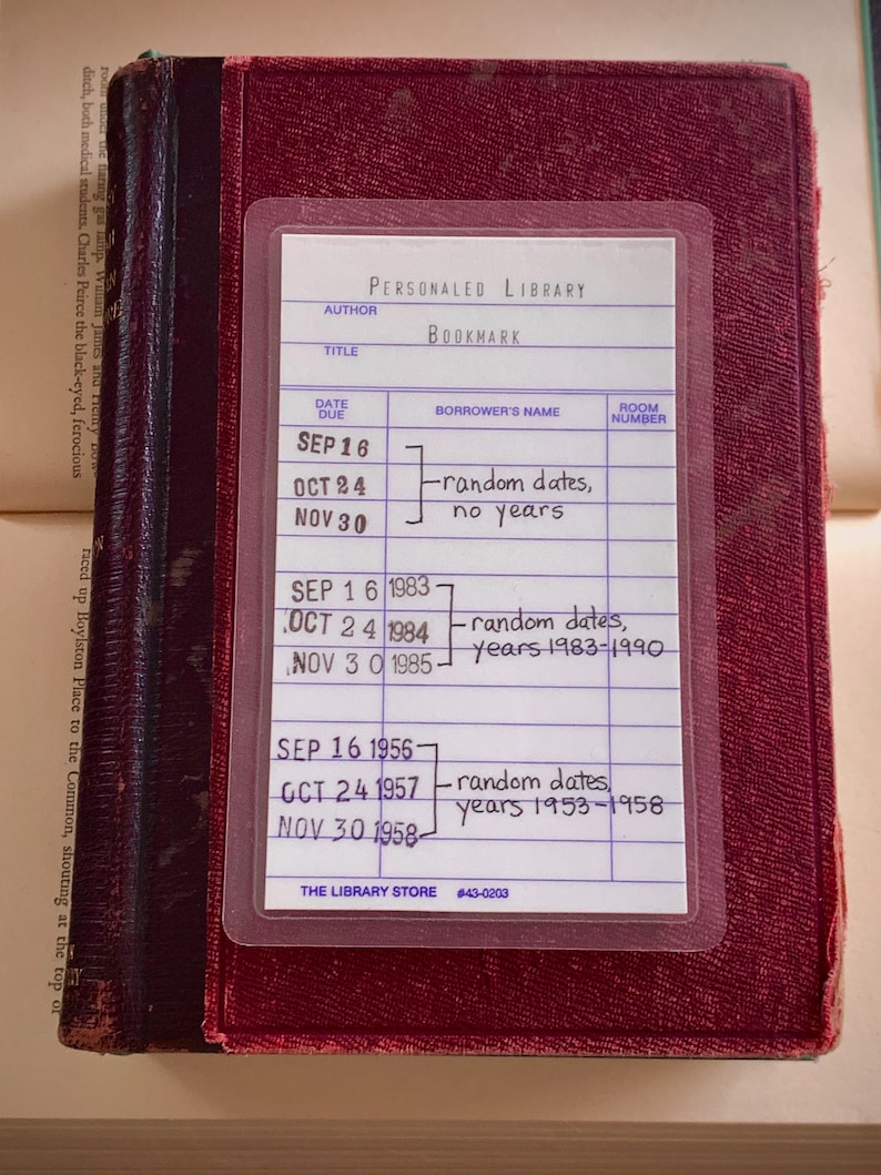 Semi-custom Laminated Bookmark With Personalized Names and Dates ...