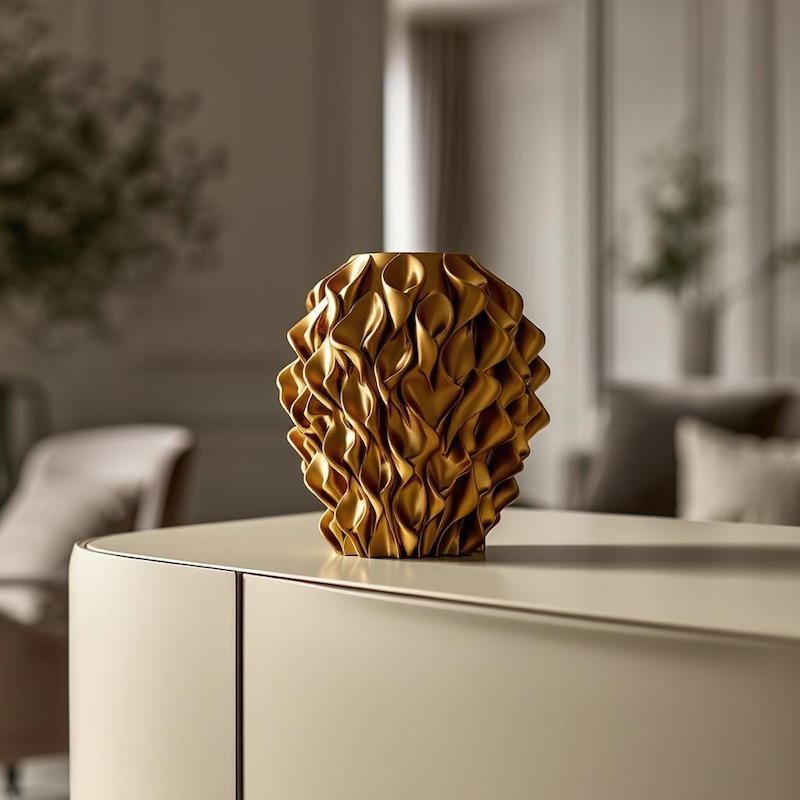 Bronze und goldvase - Etsy.de