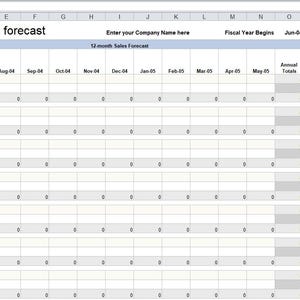 12-month Event Planner Excel Template – Ultimate Sales Forecast ...
