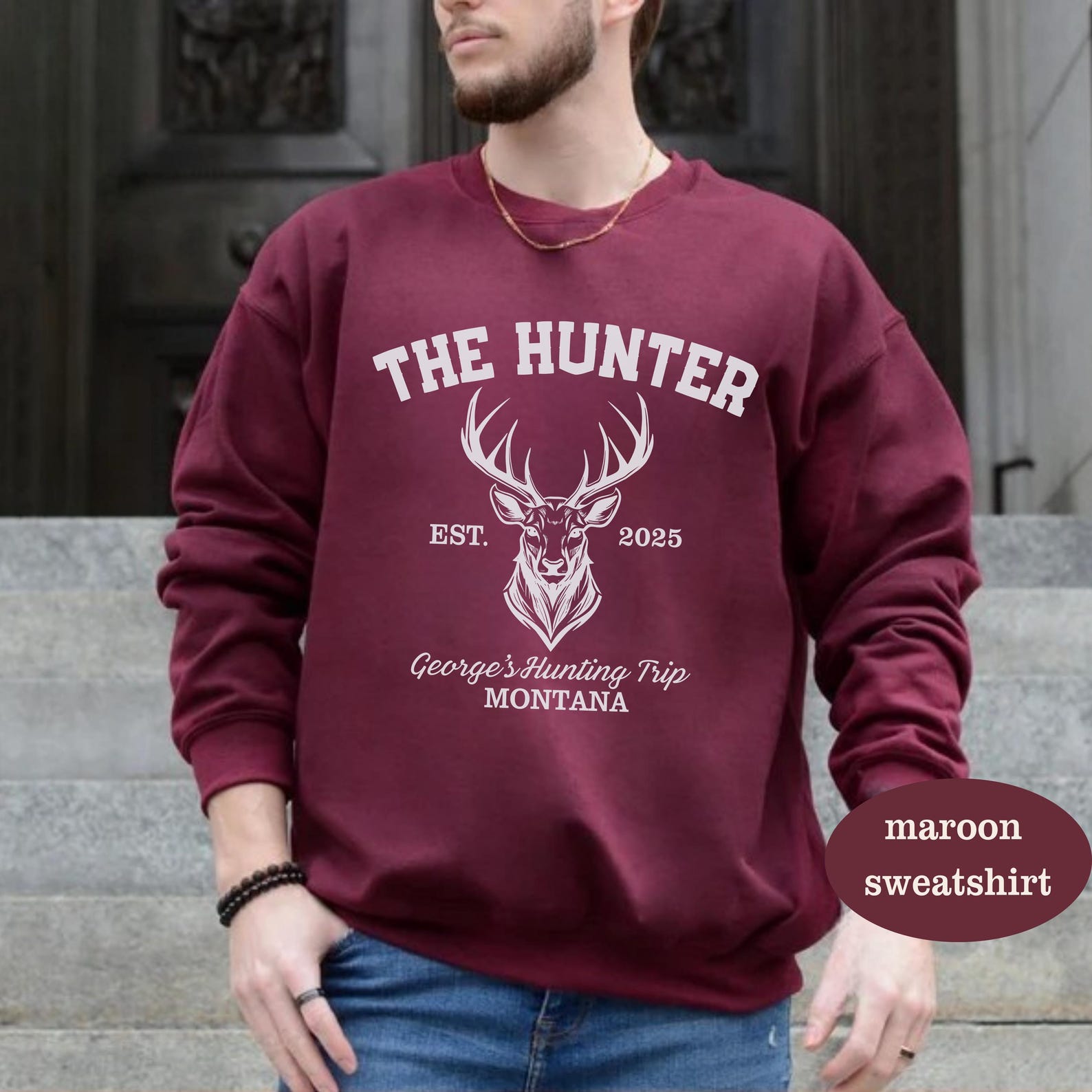 Personalized Hunting Sweatshirt, Custom Deer Camp Hoodie, the Hunter ...