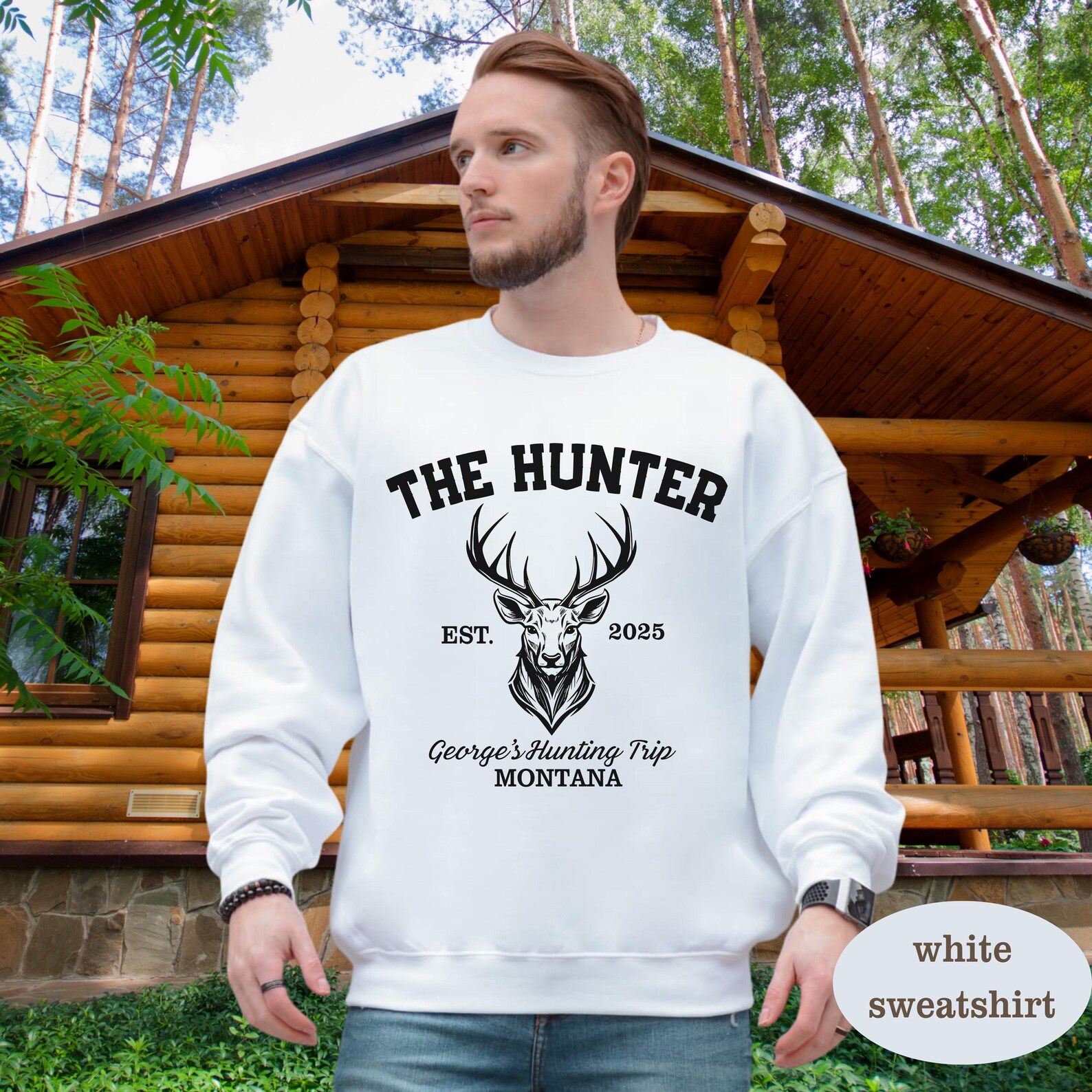 Personalized Hunting Sweatshirt, Custom Deer Camp Hoodie, the Hunter ...