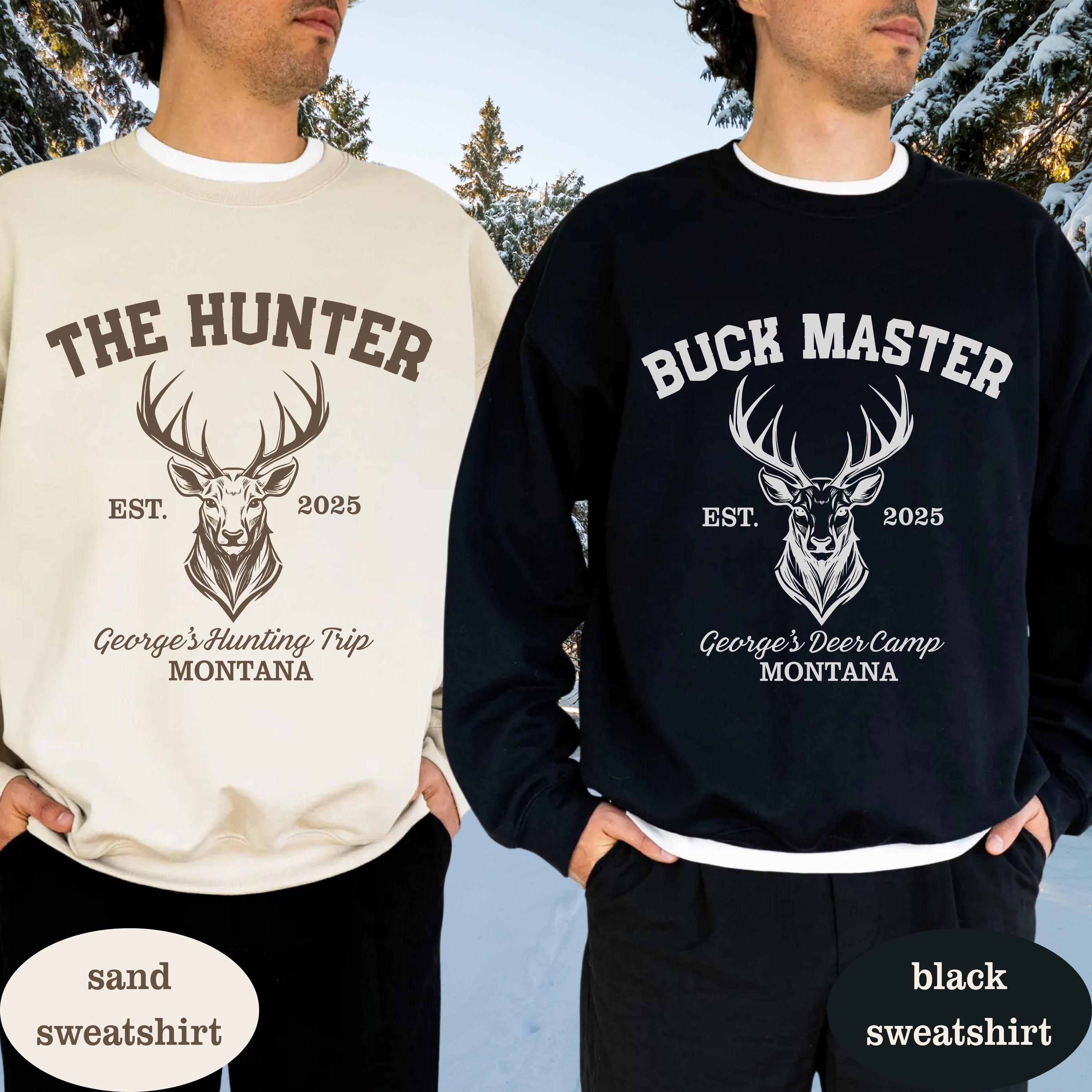 Personalized Hunting Sweatshirt, Custom Deer Camp Hoodie, the Hunter ...
