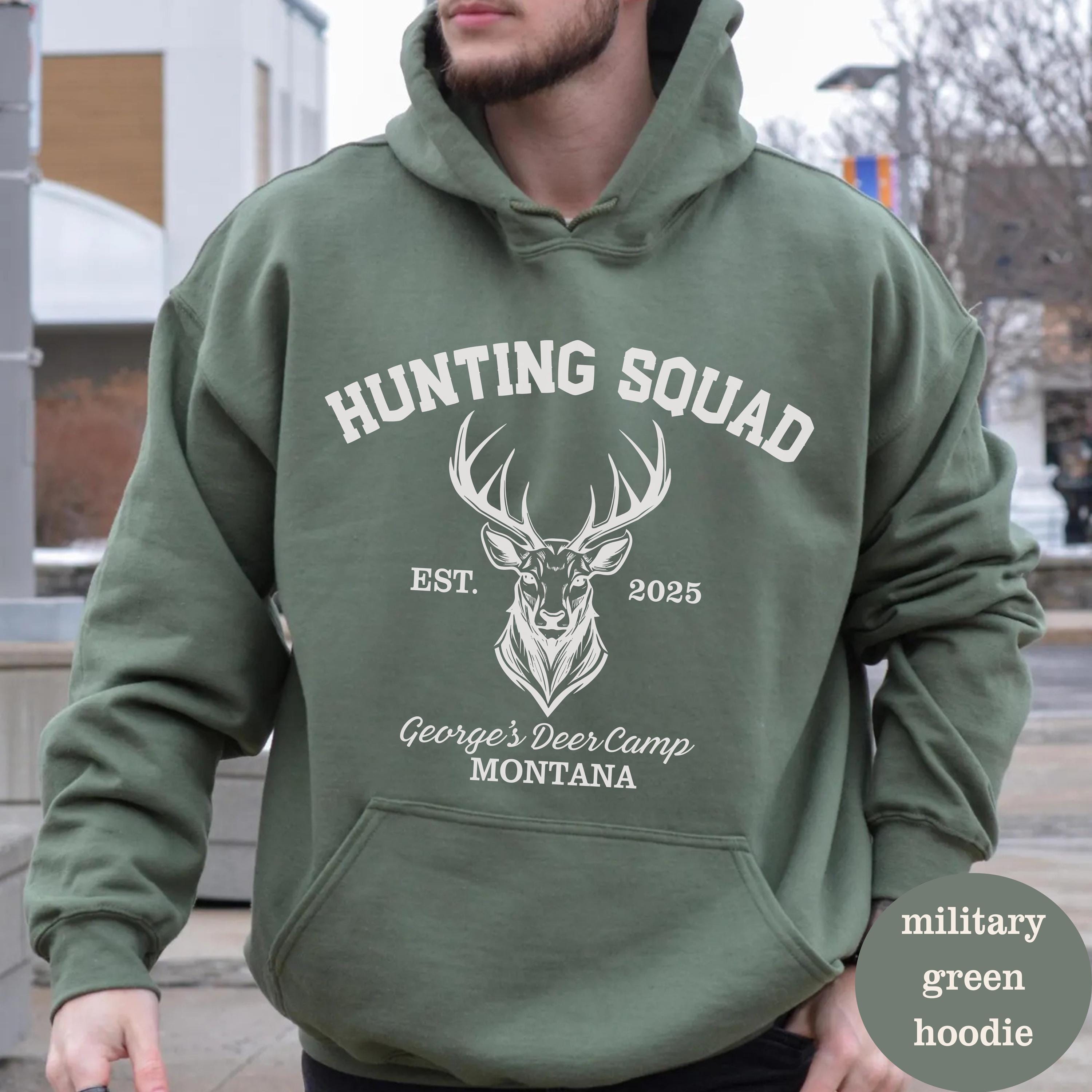 Personalized Hunting Sweatshirt, Custom Deer Camp Hoodie, the Hunter ...