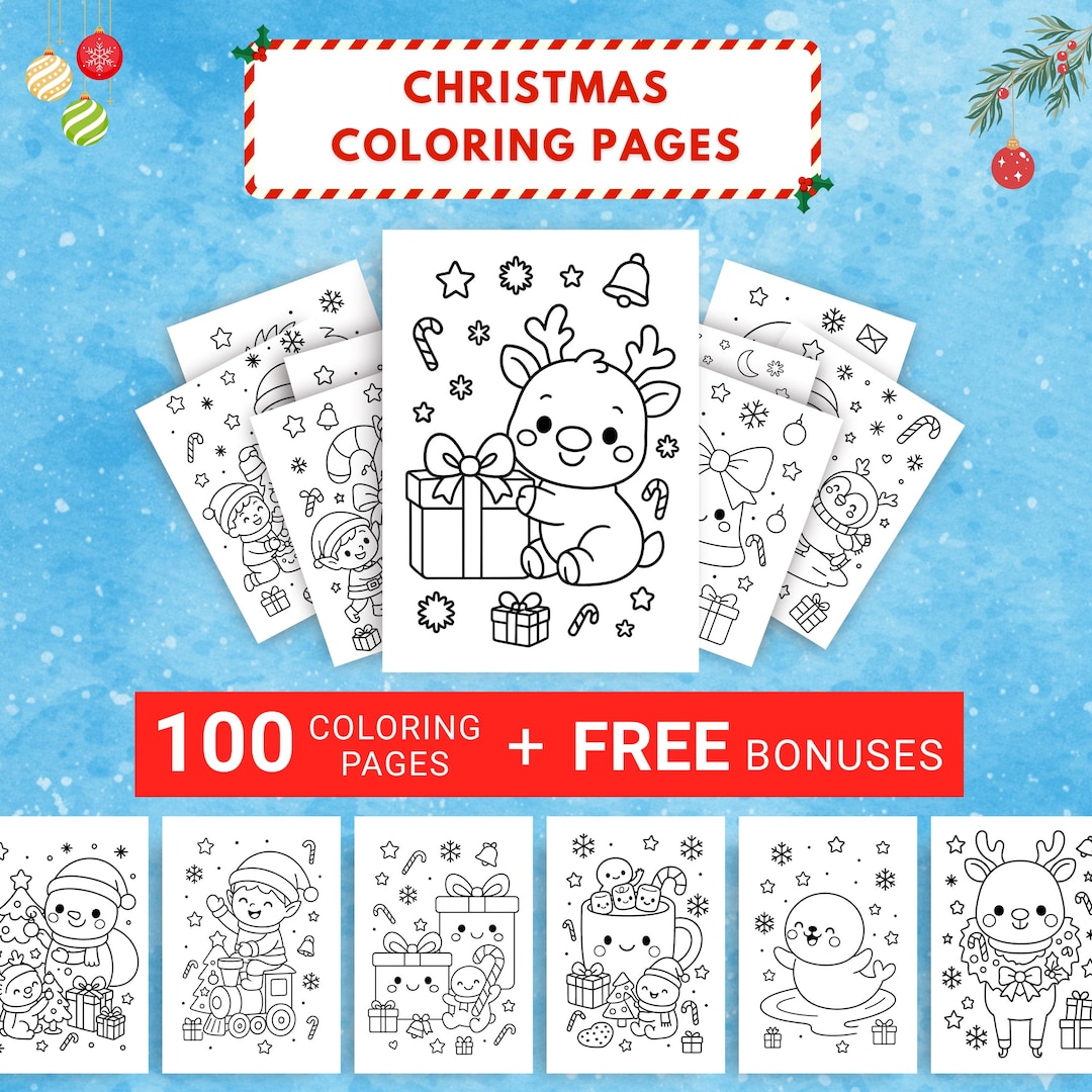 100 Christmas Coloring Pages, Printable Kids Christmas Coloring Pages ...
