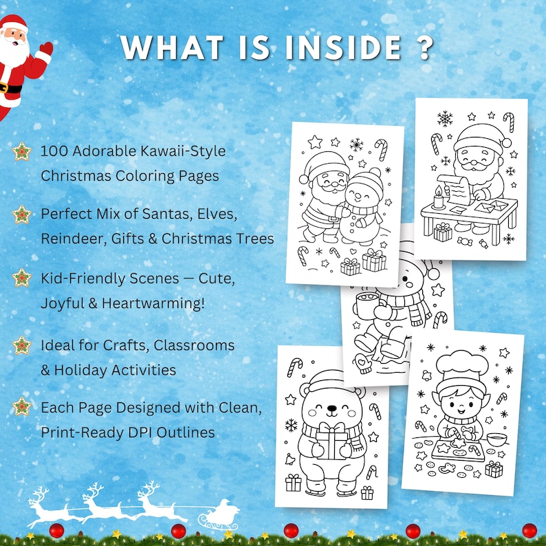 100 Christmas Coloring Pages, Printable Kids Christmas Coloring Pages ...