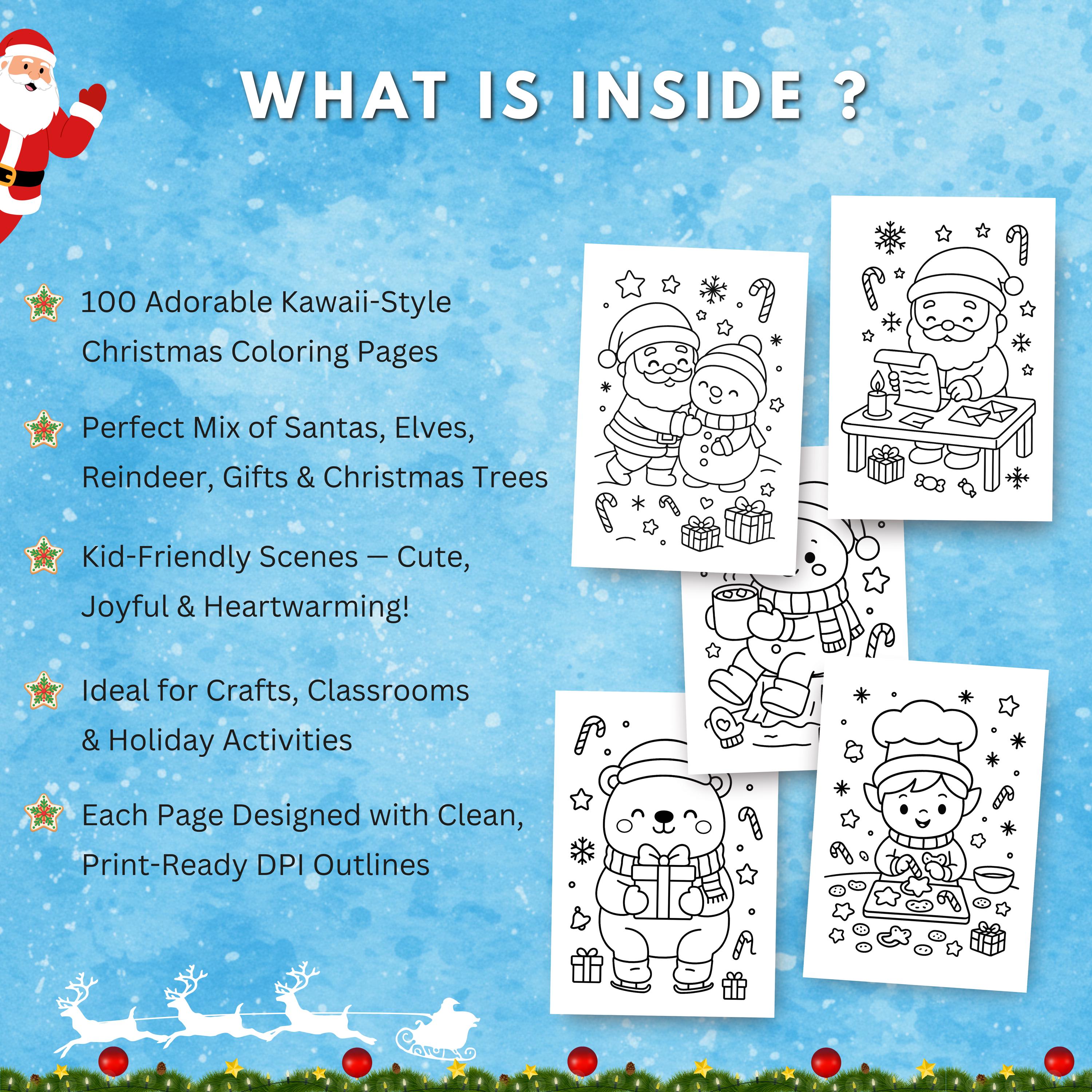 100 Christmas Coloring Pages, Printable Kids Christmas Coloring Pages ...