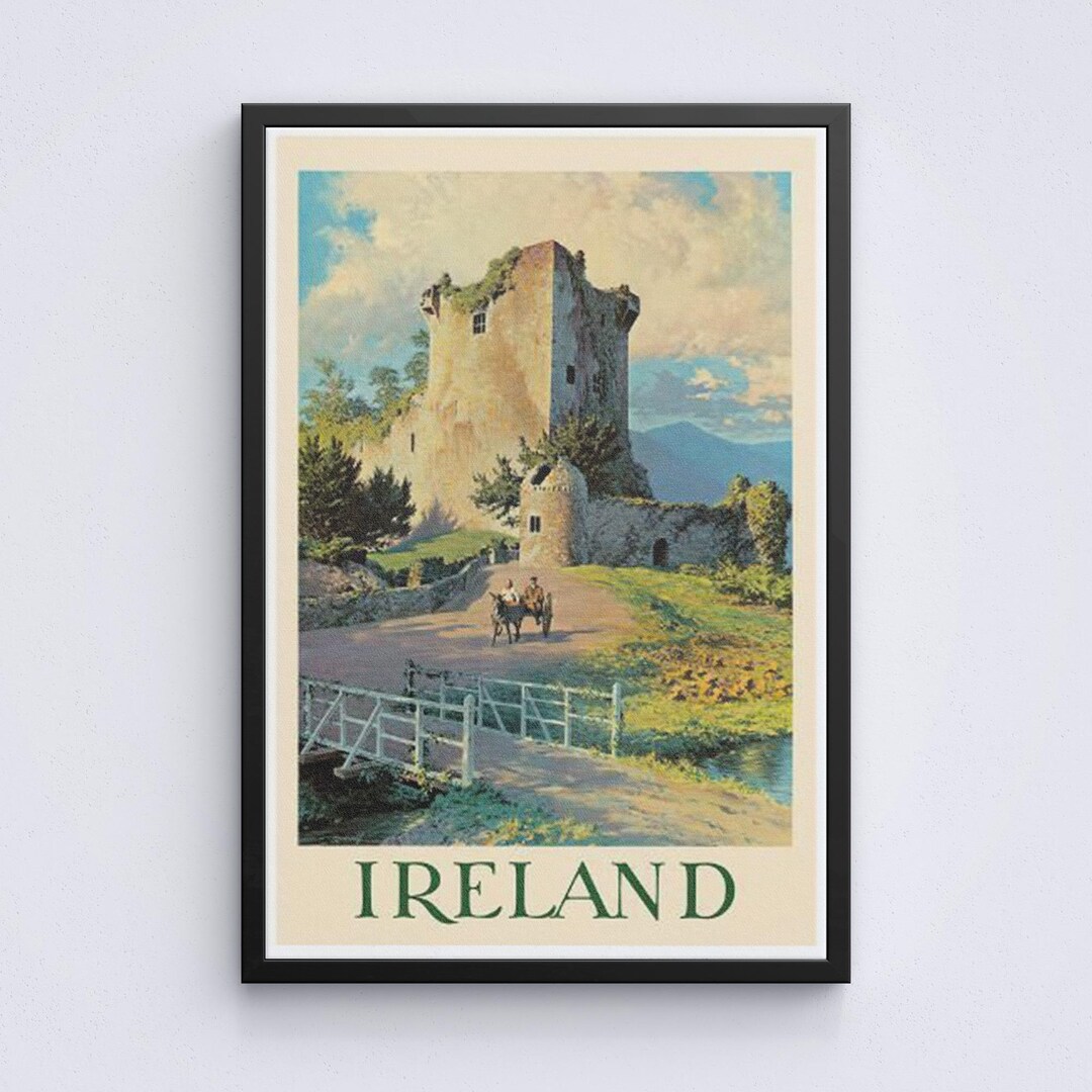 Ireland Travel Posters, St. Patrick's Day Decor Canvas, Gift for Irish ...