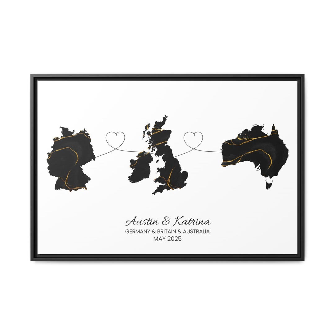 Customizable Three Map Art, Personalized Map Print, Select Three ...