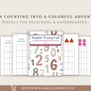 Printable Number Tracing Worksheets 1–10 | Preschool & Kindergarten ...