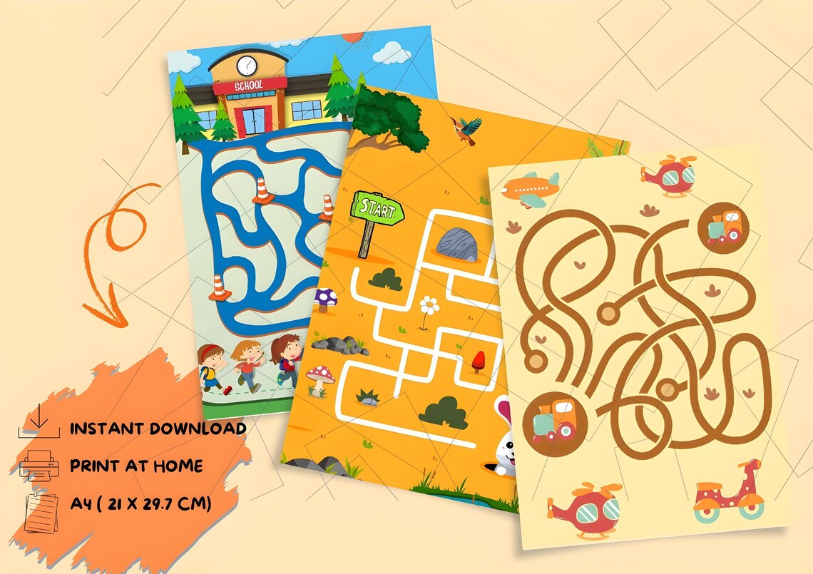 Printable Maze Game for Kids | Digital Download Activity | Education ...