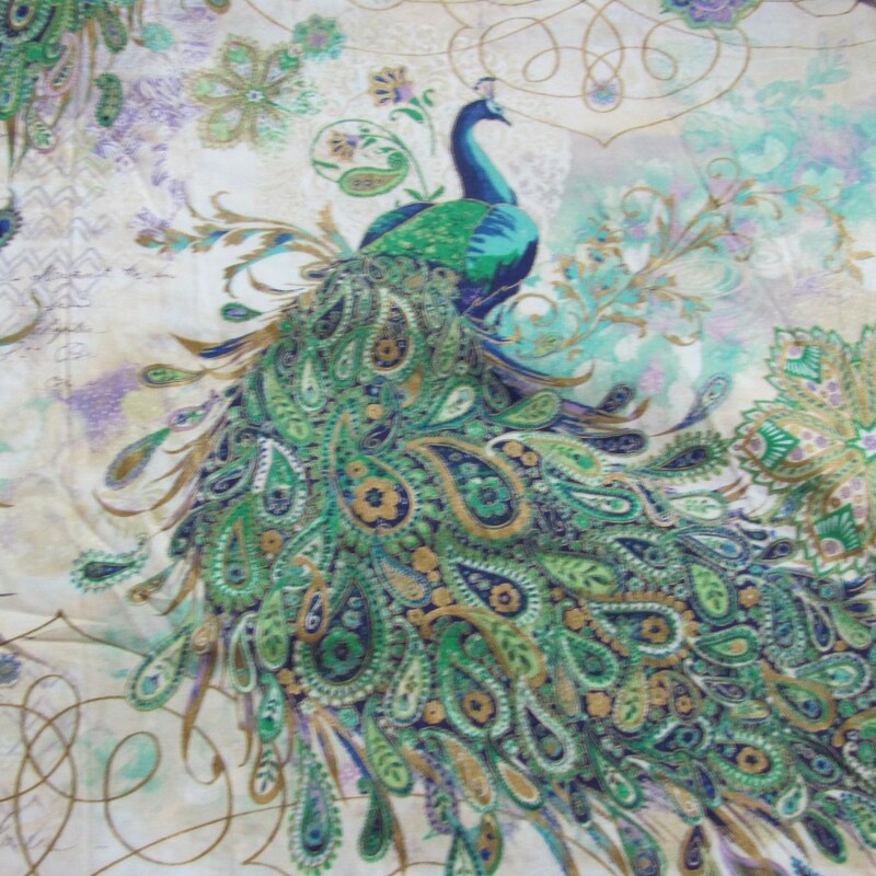 Peacock Fabric - Etsy