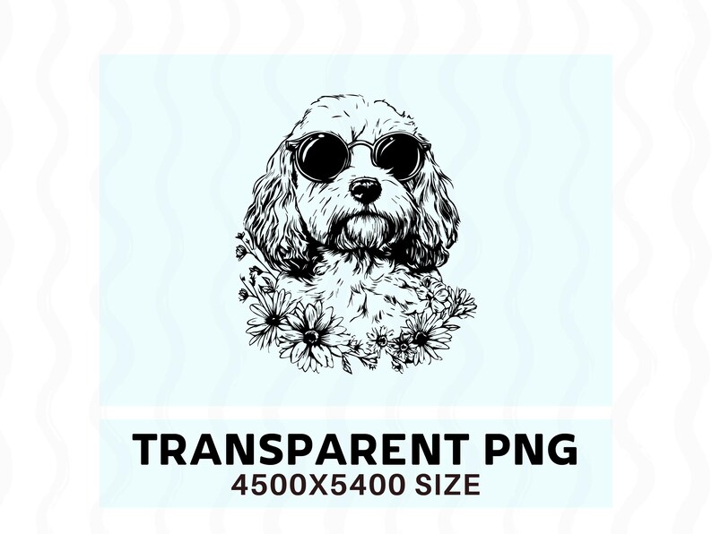Cavapoo Silhouette SVG PNG Bundle, Cute Dog Clipart, Puppy Lover Cut ...