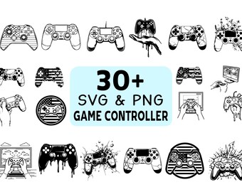 Game Controller SVG Bundle, Gamepad SVG Designs, Video Game Clipart for ...