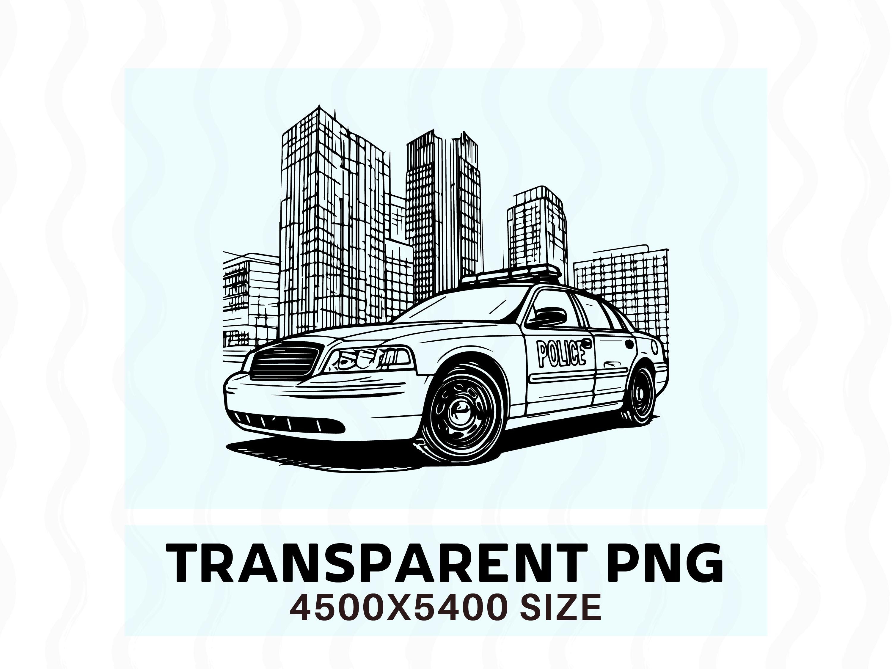 Police Car Silhouette SVG PNG Bundle, Law Enforcement Clipart - Etsy
