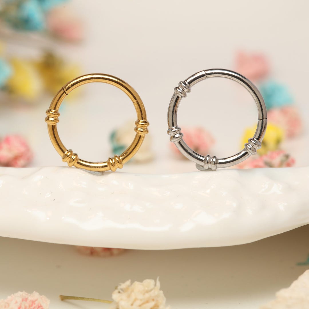 Round-nose-ring Nostril Hoop Septum Ring Nose-hoop Minimalist Nose Ring ...