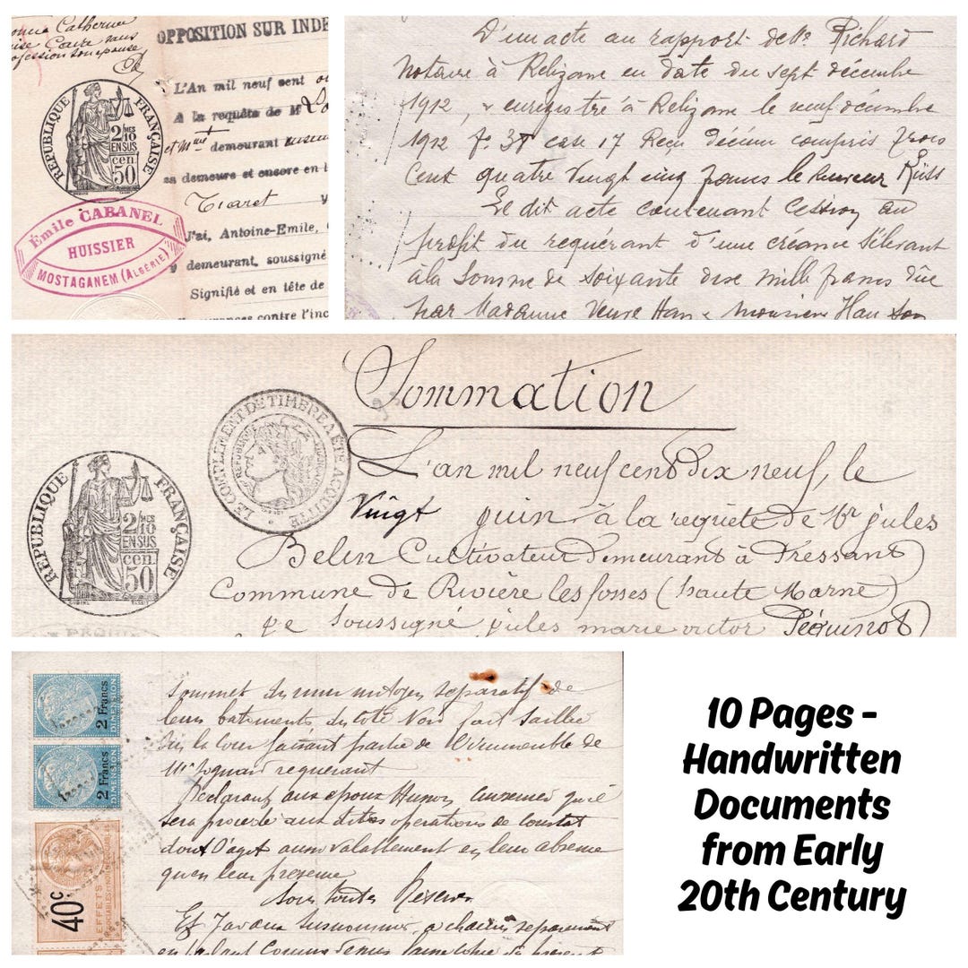Antique Handwritten Documents, 1910s-1920s – High-res Digital Scans ...