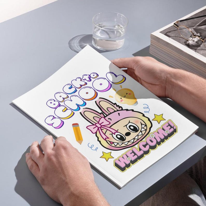 Labubu Back to School Png, WELCOME BACK to School, Cute Monster Clipart ...