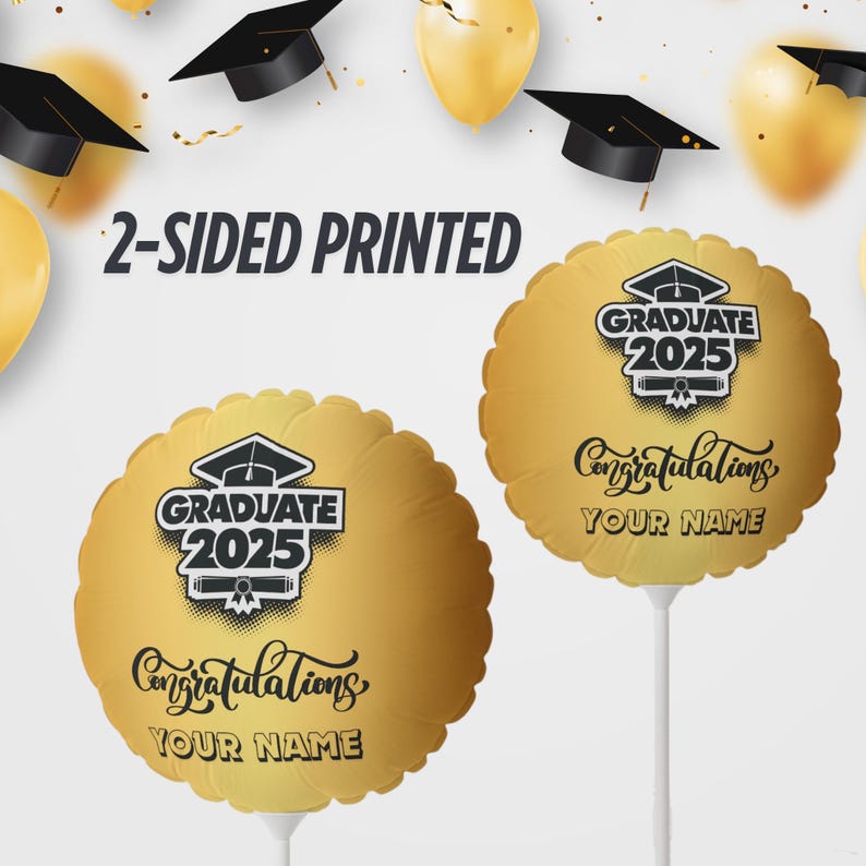 Custom Graduation Balloons Personalized, 11" Round, Add Any Name or ...