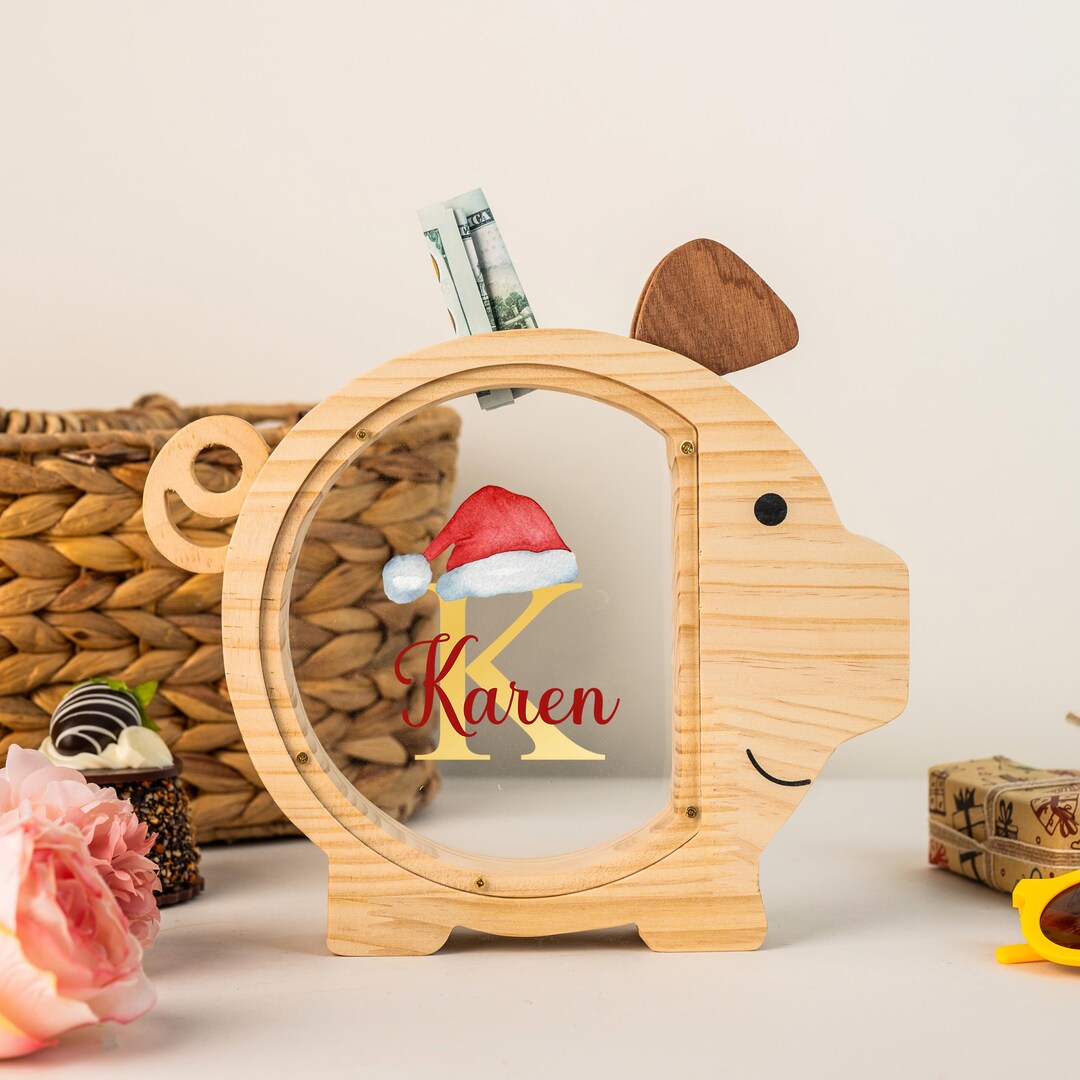 Personalised Kids Piggy Bank, Custom Name Cion Bank, Money Cion Box ...