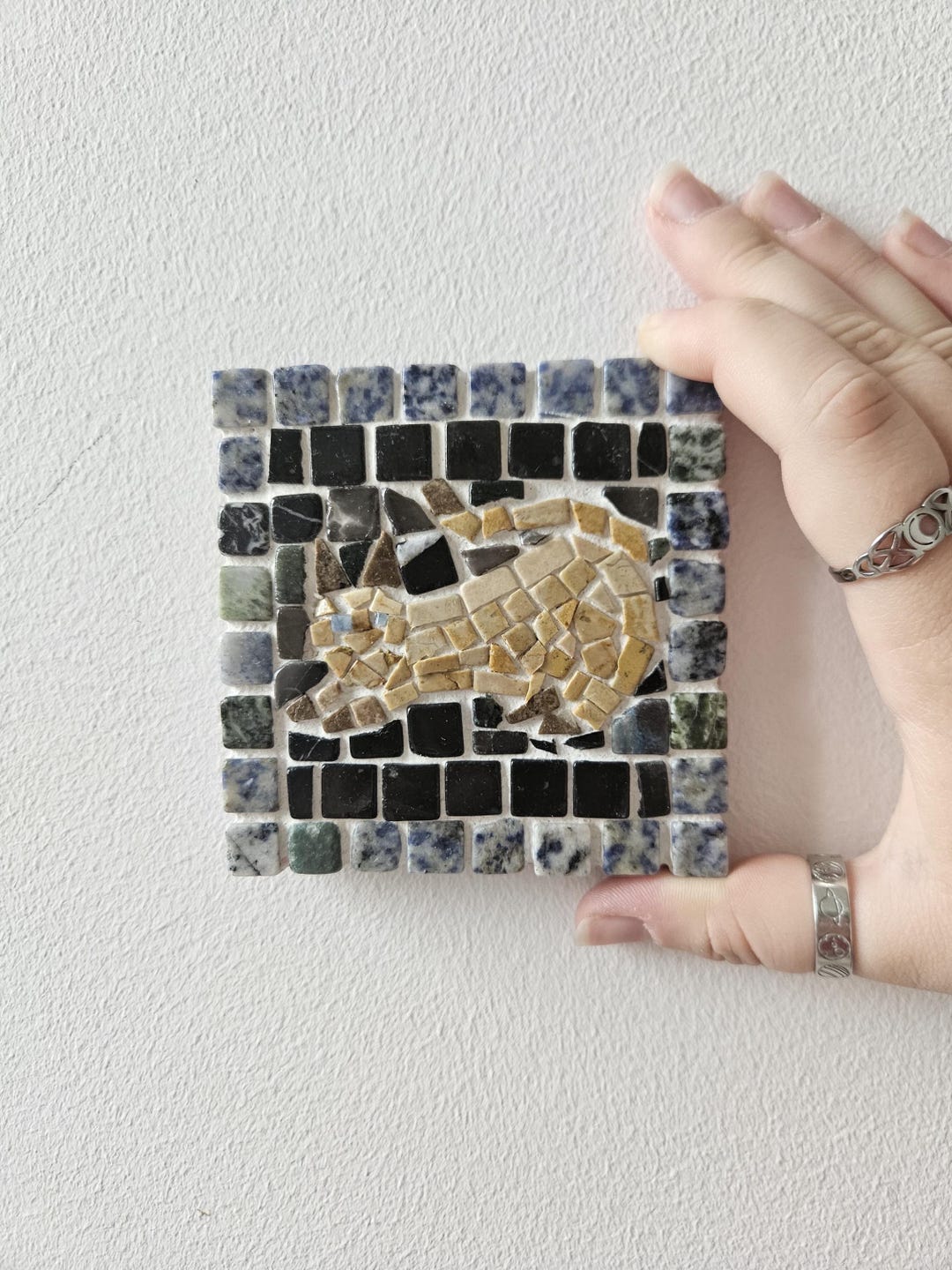 Siamese Stretching Cat - Little Marble Mosaic - Etsy
