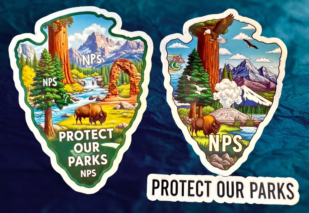 Large! 4” National Park Sticker Pack! Arrowhead NPS Logo Protect Our ...