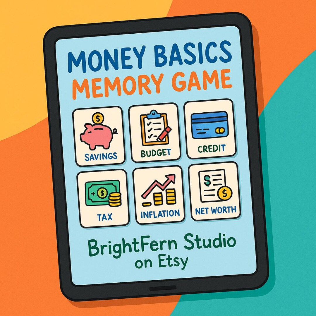 Financial Literacy Memory Game: Kids Budgeting, Saving, Investing ...