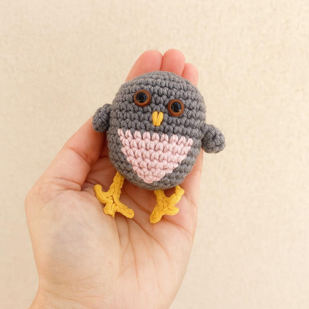 Little Bird Crochet Pattern – Cute Amigurumi Bird Plushie DIY Tutorial ...