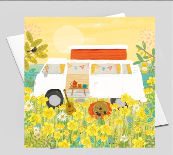 Vw Campervan Card - Etsy