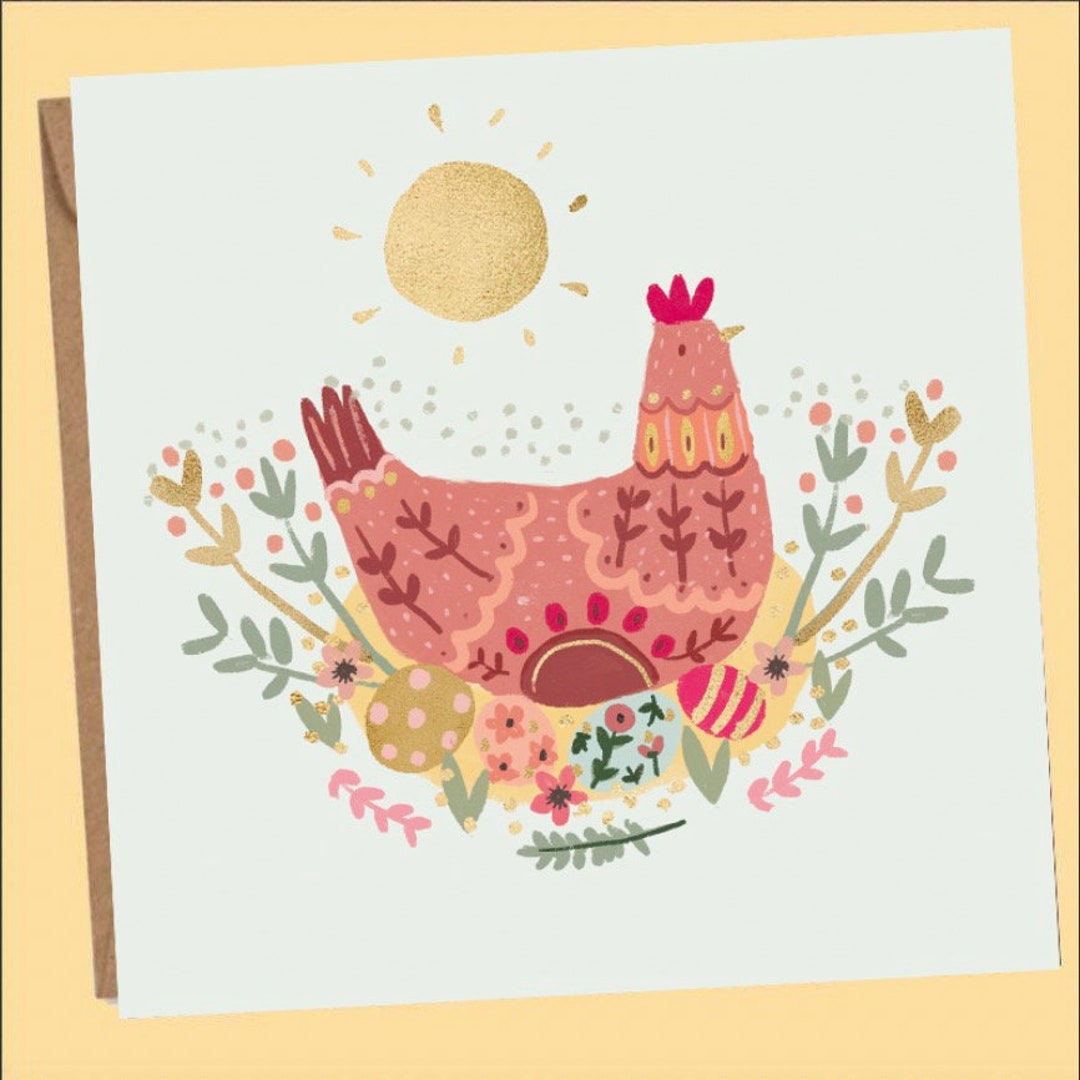 Spring Chicken Card - Etsy
